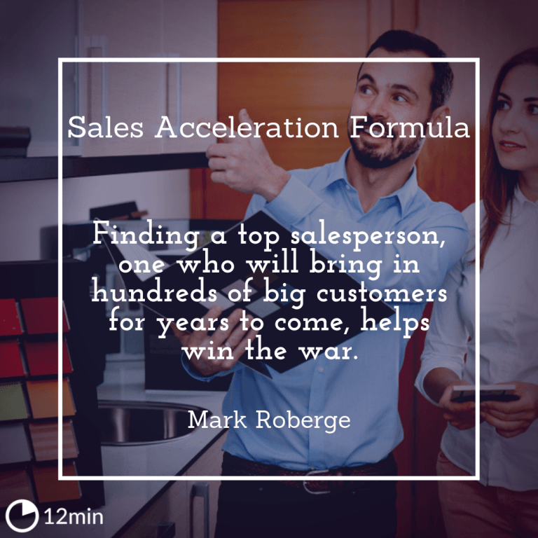 Sales Acceleration Formula PDF Summary - Mark Roberge | 12min Blog